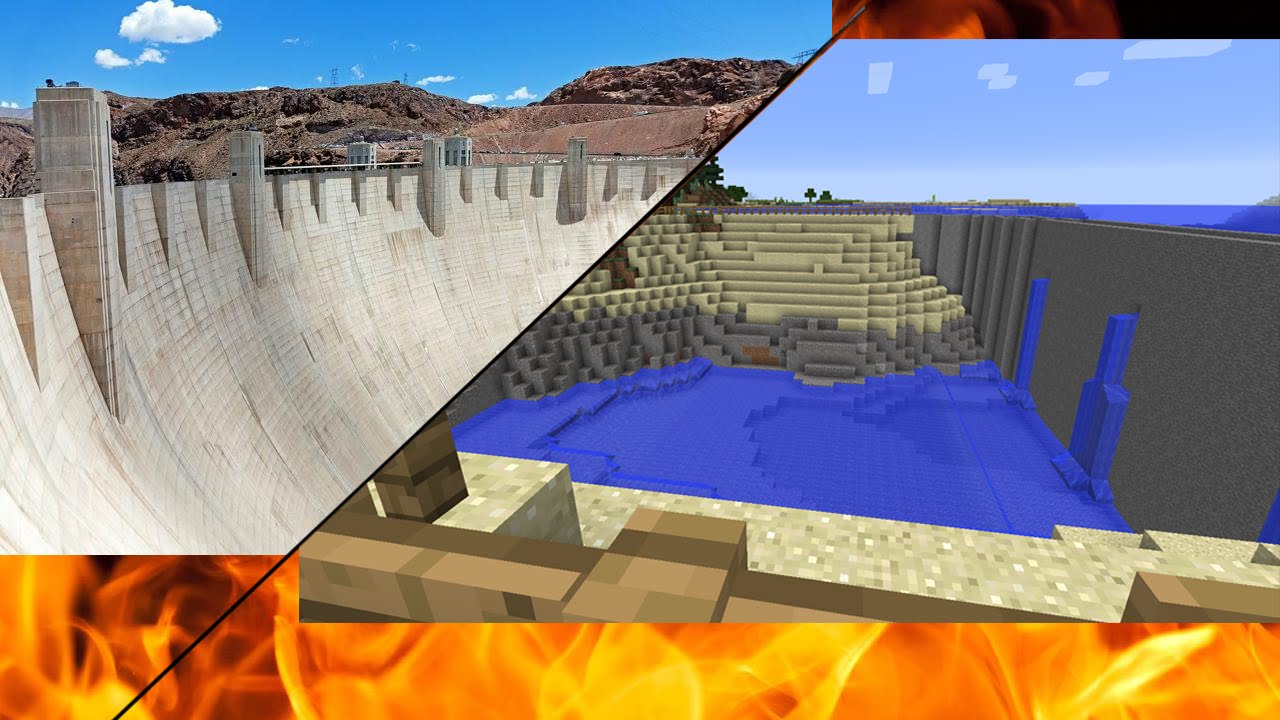 Minecraft mega-structure: the ultimate Dam - YouTube