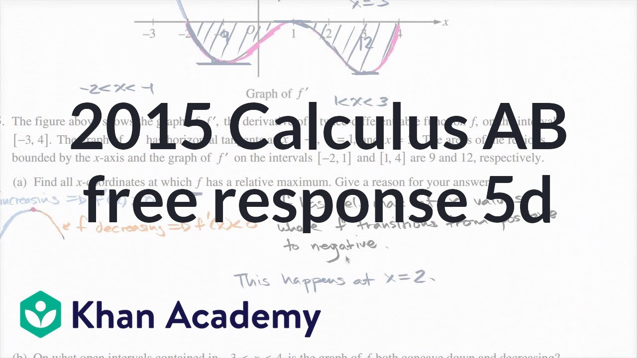 2015 AP Calculus AB 5d | AP Calculus AB solved exams | AP Calculus AB ...