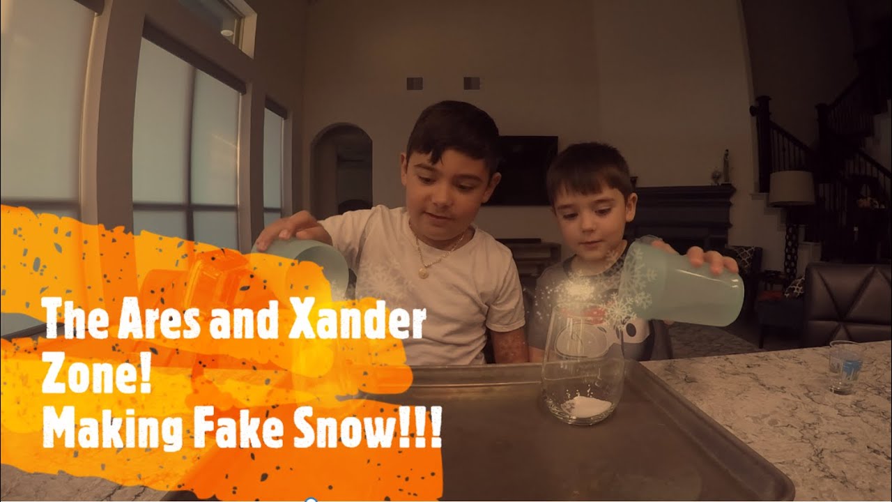 The Ares and Xander Zone - Making FAKE SNOW! Kids Science Experiment ...