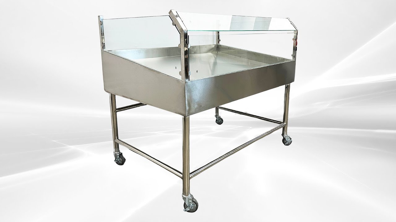 seafood Fish Meat Display All Stainless Steel Ice Bin Cold Insulated ...