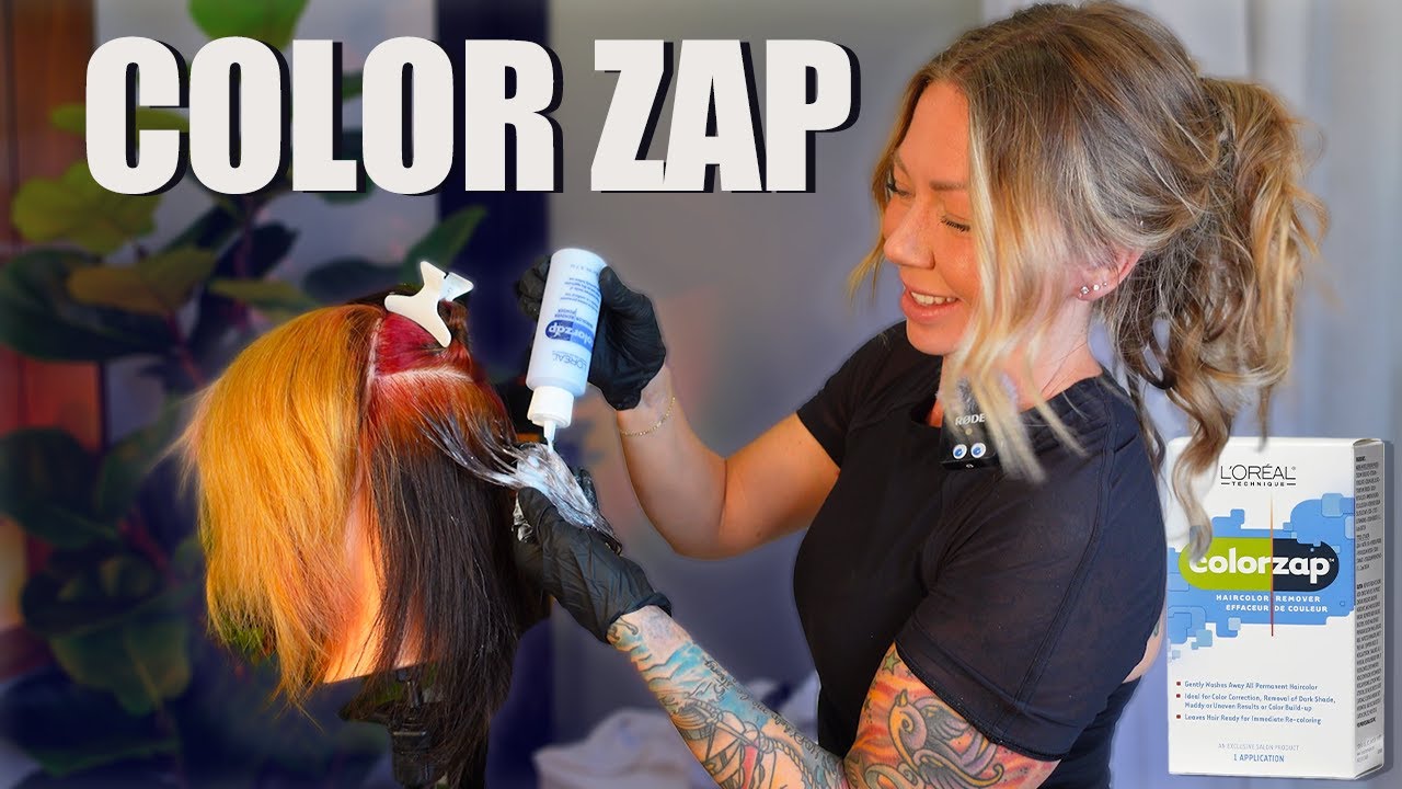 how to use COLOR ZAP hair color remover from Sally's - YouTube