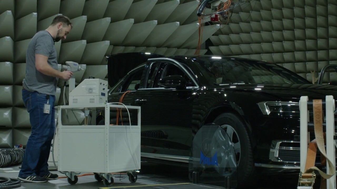 Audi A8 Development - Testing Electromagnetic Compatibility ...