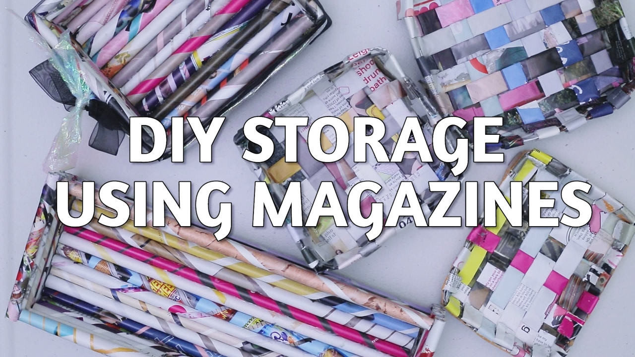 DIY Storage Using Magazines - YouTube