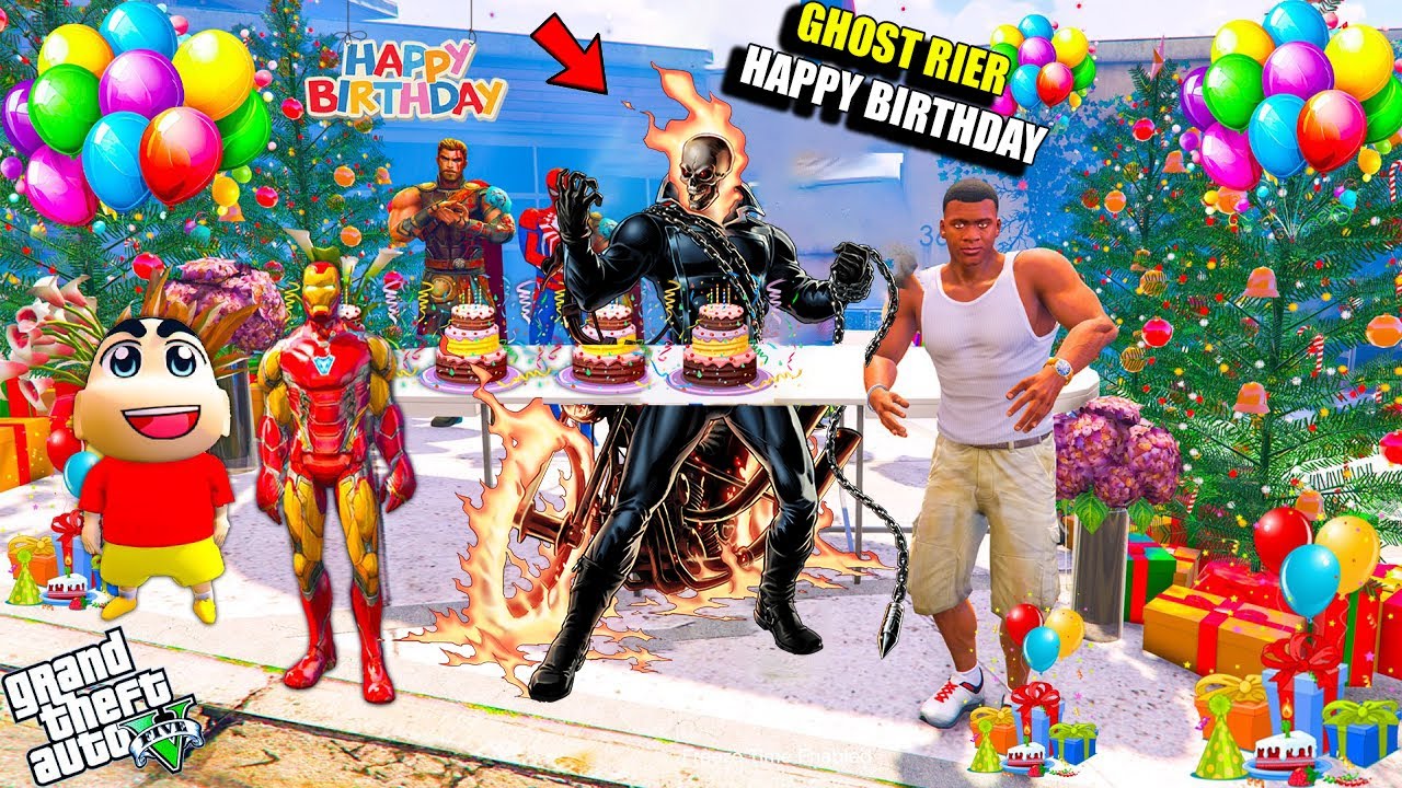 Franklin and Avengers Celebrating Ghost Rider BIRTHDAY With GHOST ARMY ...
