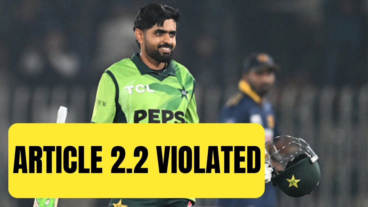 Frustrated Babar Azam hits stumps with bat, fined 10% match fee by ICC ...