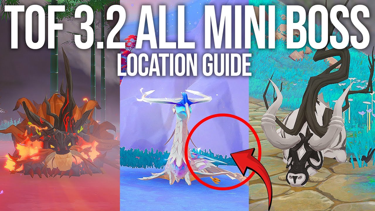 TOF 3.2 - All Mini Boss Location Guide (Elite Mobs) - Tower of Fantasy ...
