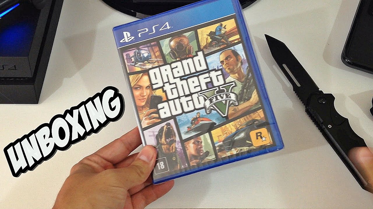 Unboxing GTA V PlayStation 4™ (Legendado em PT-BR) 📦 Unbox GTA 5 PS4 e ...