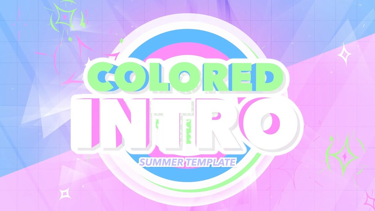 COLORED SUMMER INTRO TEMPLATE (NO TEXT) - YouTube