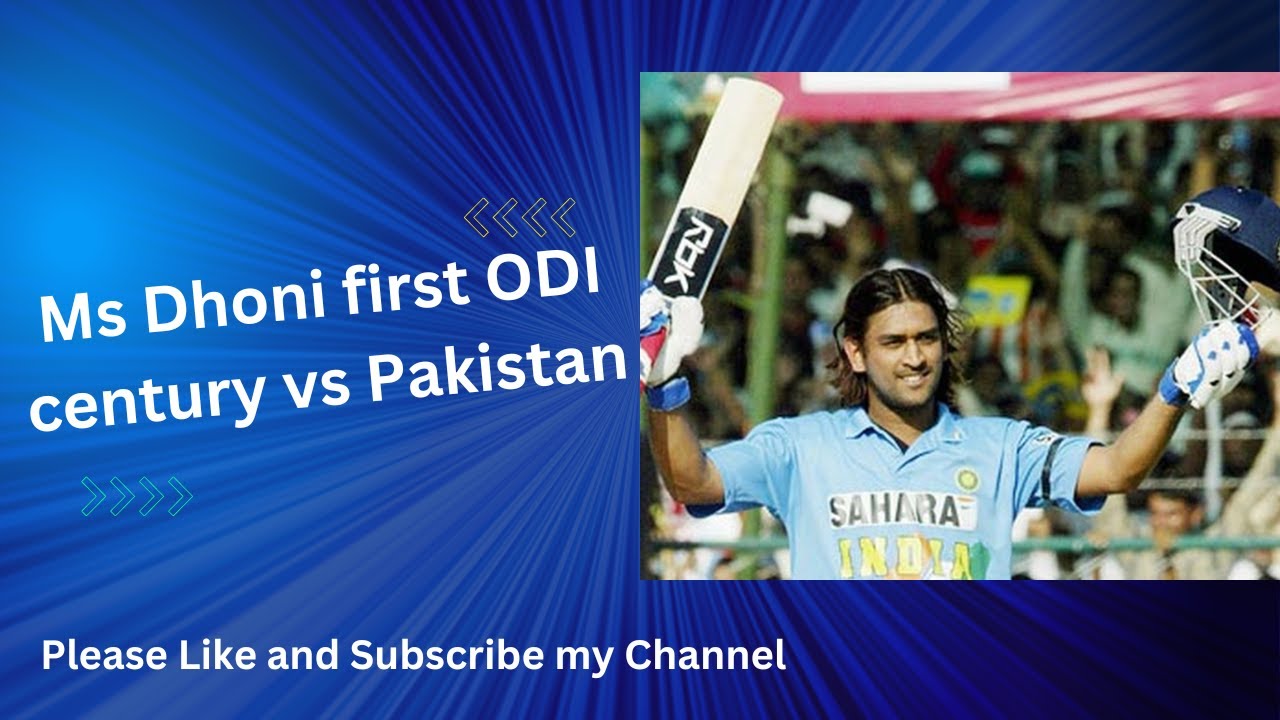 MS Dhoni 1st ODI Century | IND vs Pak ODI 2005 match No. 2 - YouTube