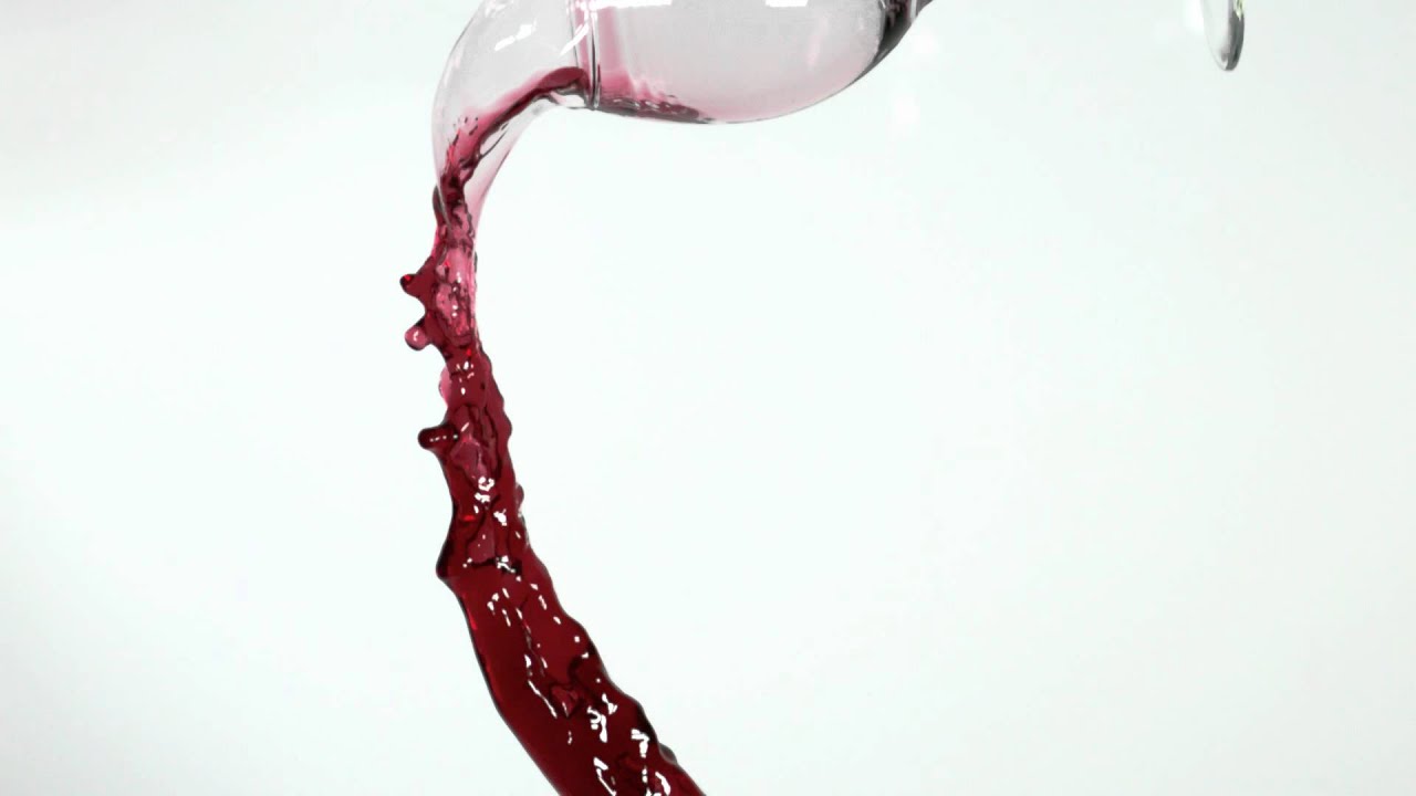 Red wine falling - YouTube