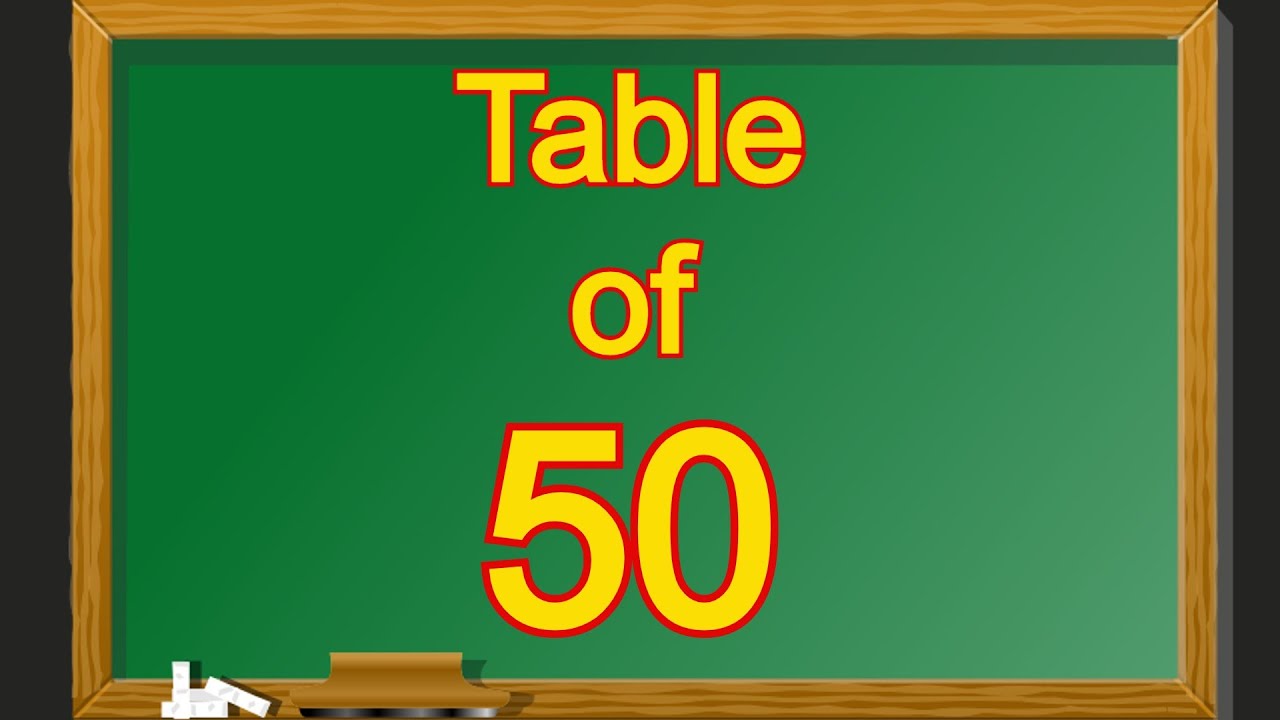 Table of 50 | 50 ka Table | 50 ka Pahada | Multiplication Table Fifty ...