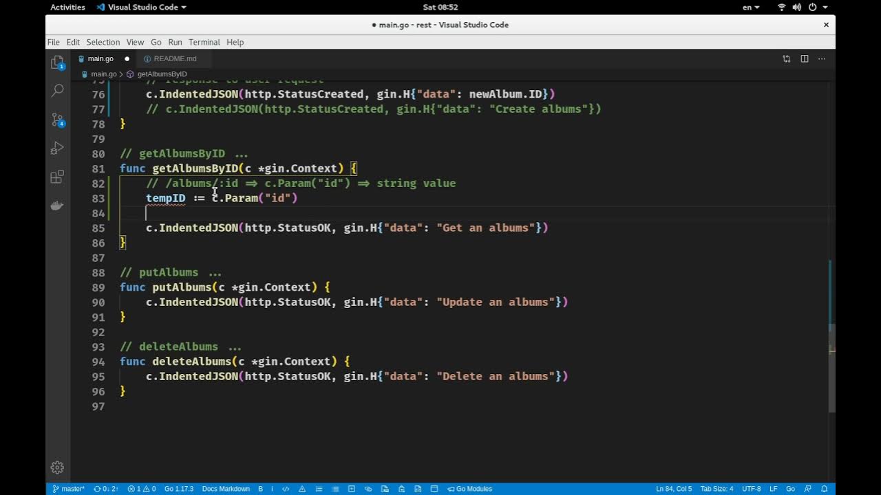 web with golang - go-gin framework-101-day-05 - YouTube