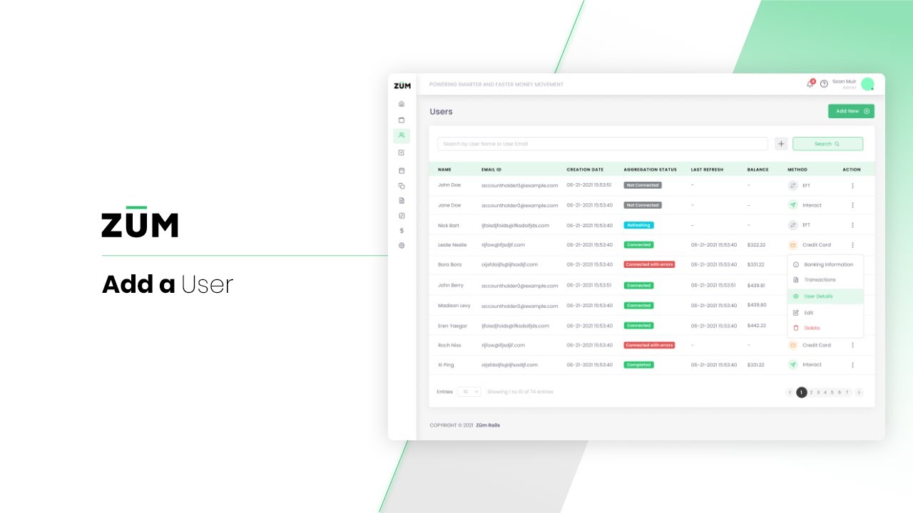 Adding a new user in Zūm Portal - YouTube