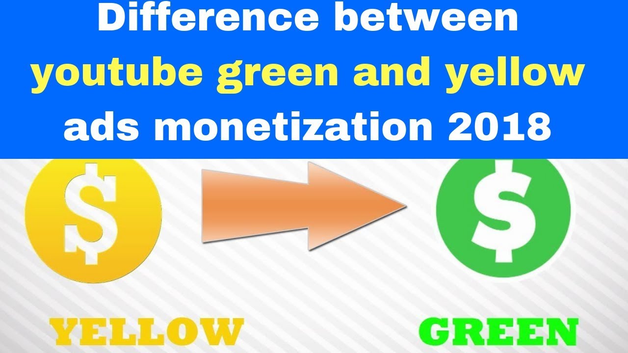 Difference between youtube green and yellow ads monetization 2018 - YouTube