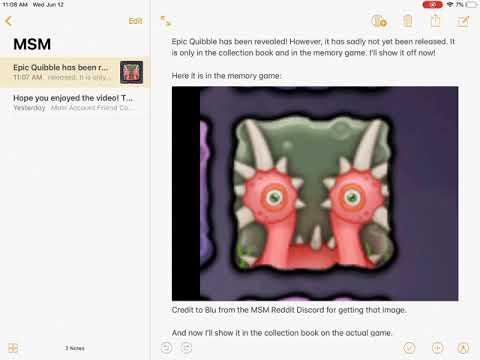 My Singing Monsters - Epic Quibble REVEALED! (Not Yet Released) - YouTube