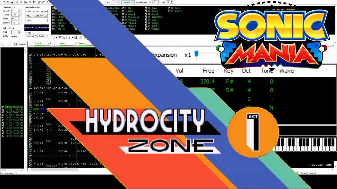 Hydrocity Zone, Act 1 - 8-Bit 2A03 Famitracker Cover - YouTube