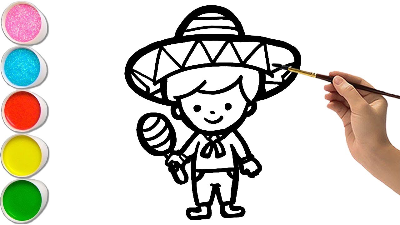 How to Draw Cinco de Mayo Boy | step by step drawing @MagicFingersArt ...