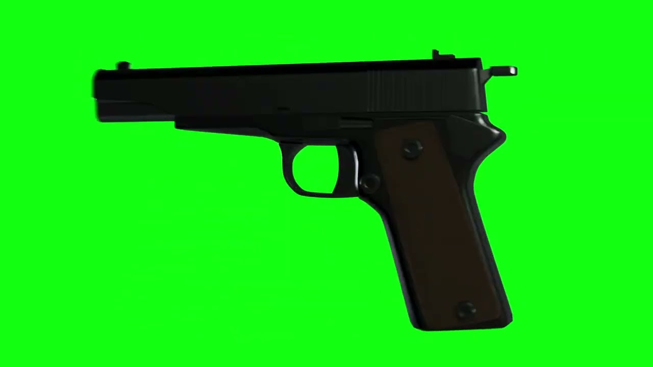 arma modelo 3d green screen - YouTube