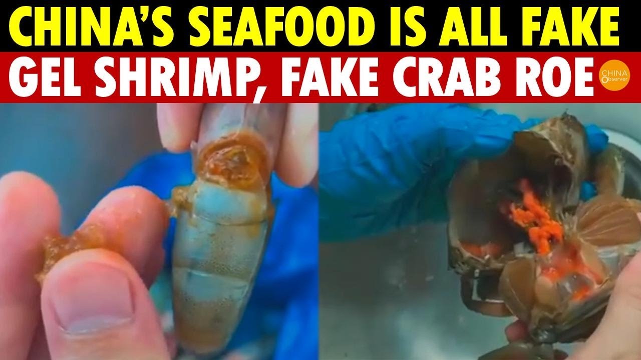China’s Seafood Is All Fake, Really Scary: Gel Shrimp, Konjac Sea ...