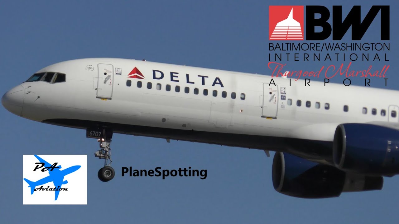 Plane Spotting at BWI Airport morning arrivals - YouTube