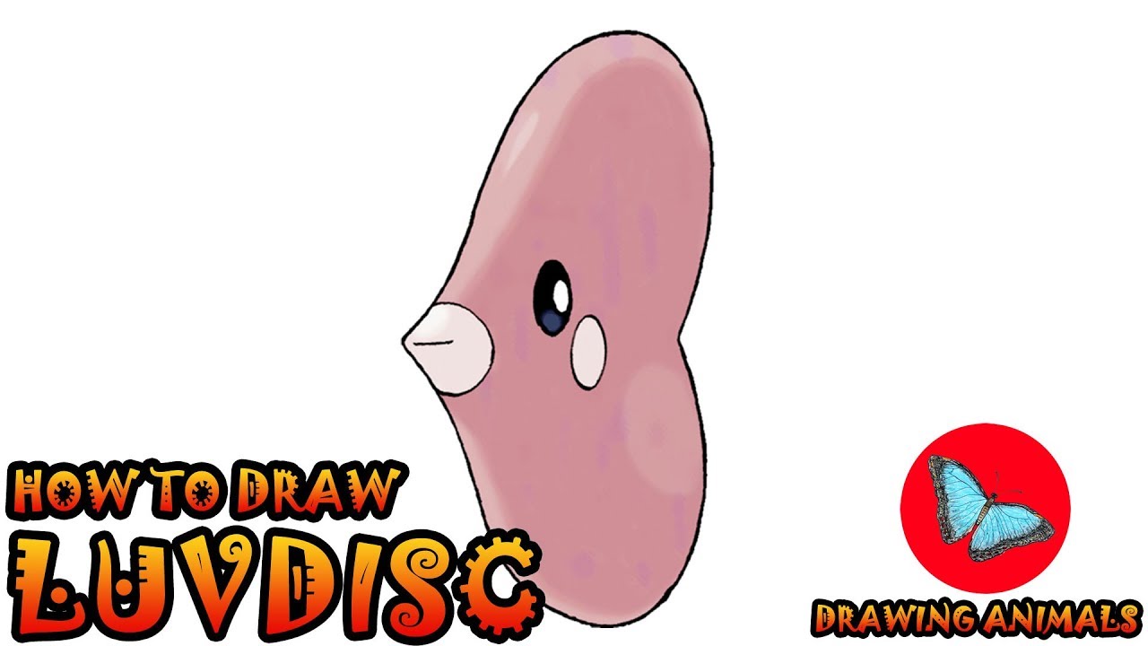 How To Draw Luvdisc Pokemon | Coloring and Drawing For Kids - YouTube