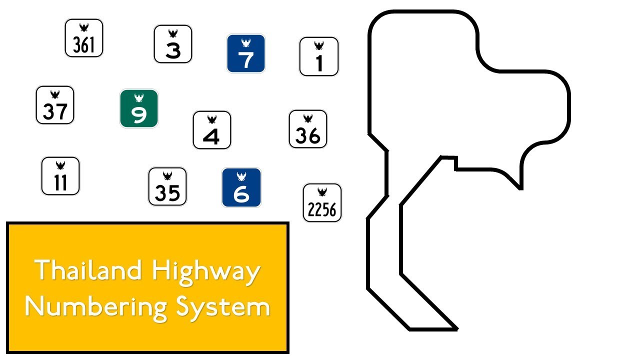 Thailand Highway (Road) Numbering System - YouTube