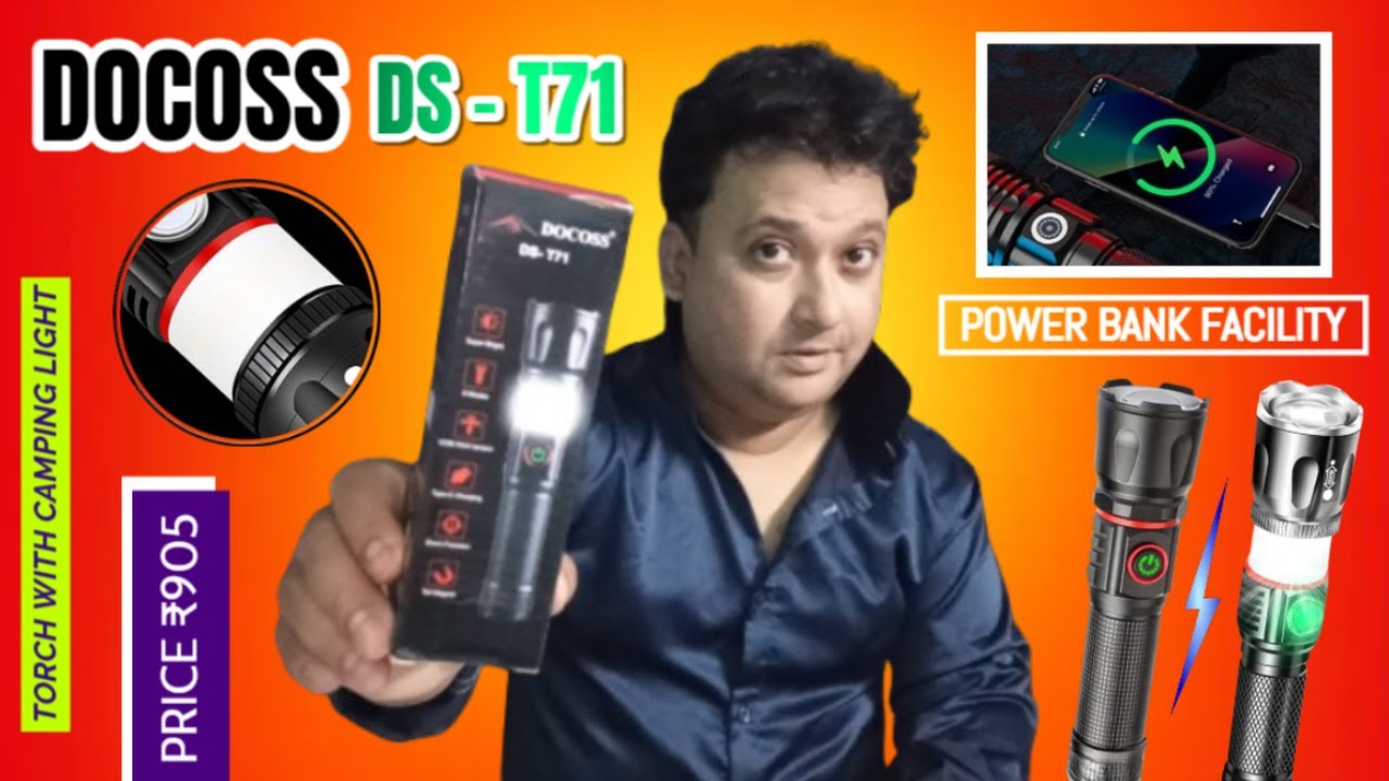 🔦🔦Brighten Your Adventures: DOCOSS DS-T71 | The Ultimate LED Flashlight - YouTube