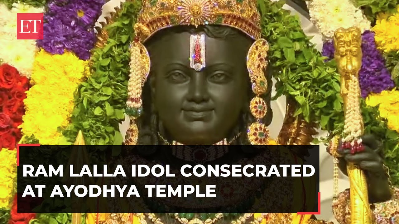 Ram Lalla idol consecrated at Ayodhya temple, PM Modi performs the ...