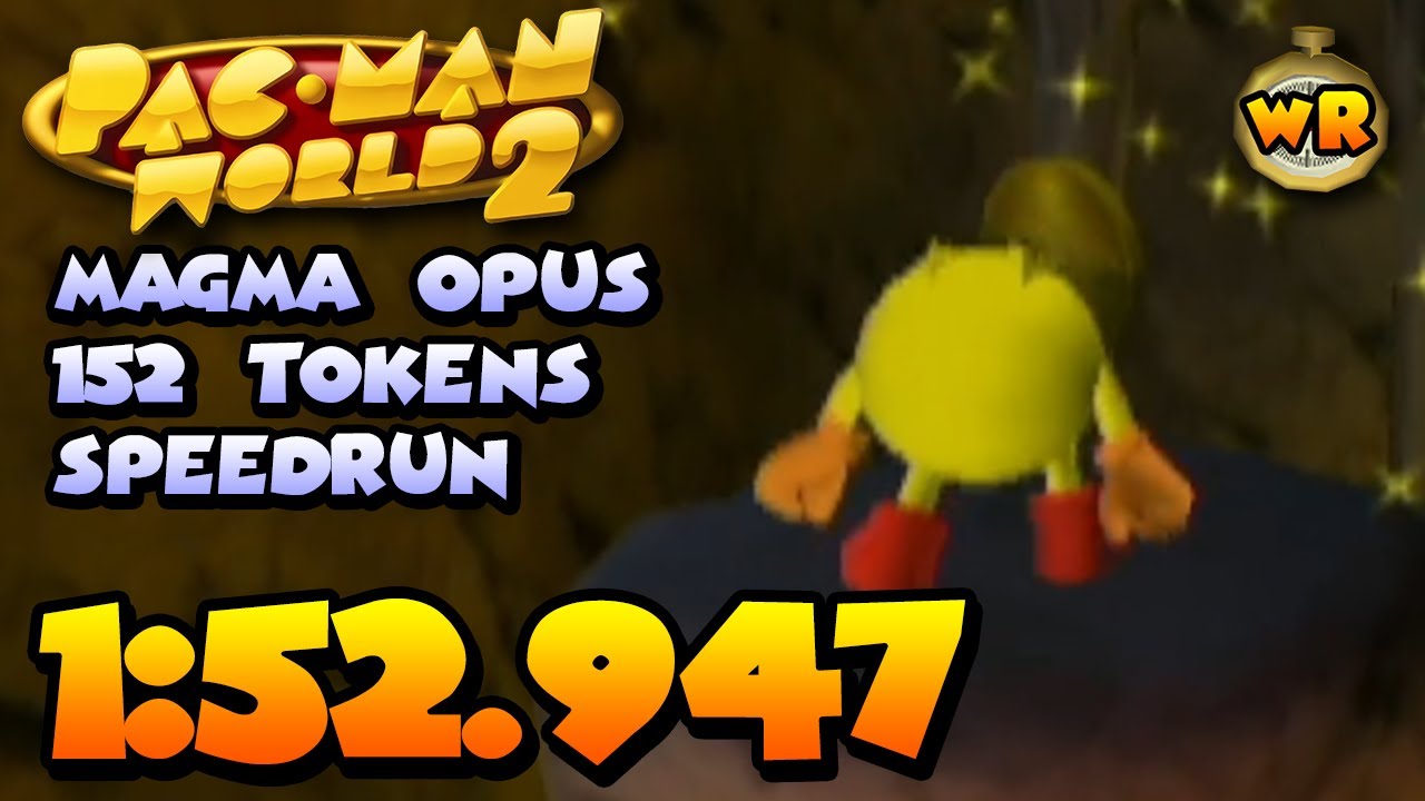 Pac-Man World 2 - Magma Opus - 152 Tokens Speedrun In 1:52.947【WORLD ...