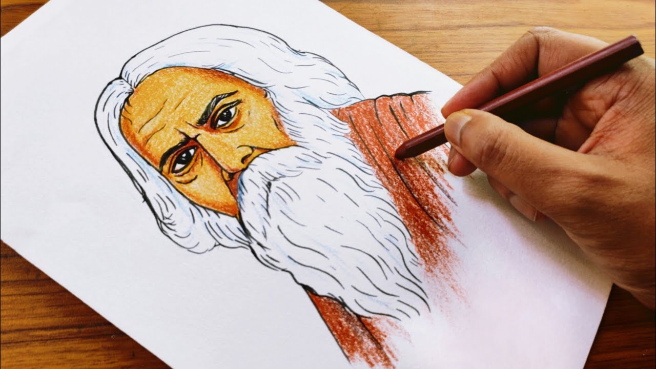 Rabindranath Tagore Drawing Easy | How To Draw Rabindranath Tagore ...