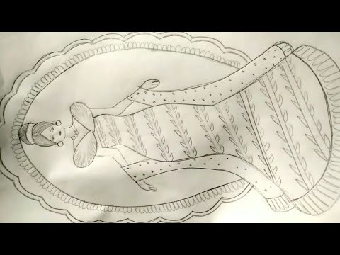 Beautiful princess drawing !! princess girl ka Chitra !! Chitra kaise ...