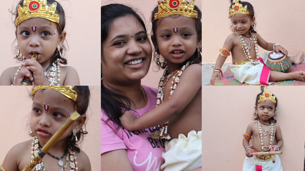 Little Krishna Makeup Ideas / How to Dress up as Little Krishna for ...