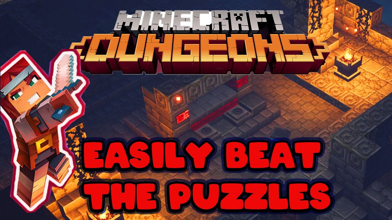 how to solve the puzzles in soggy caves in minecraft dungeons - YouTube