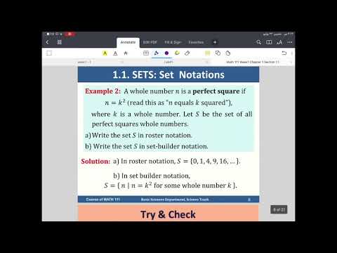 1.1 Sets - part 1 | Math I - YouTube