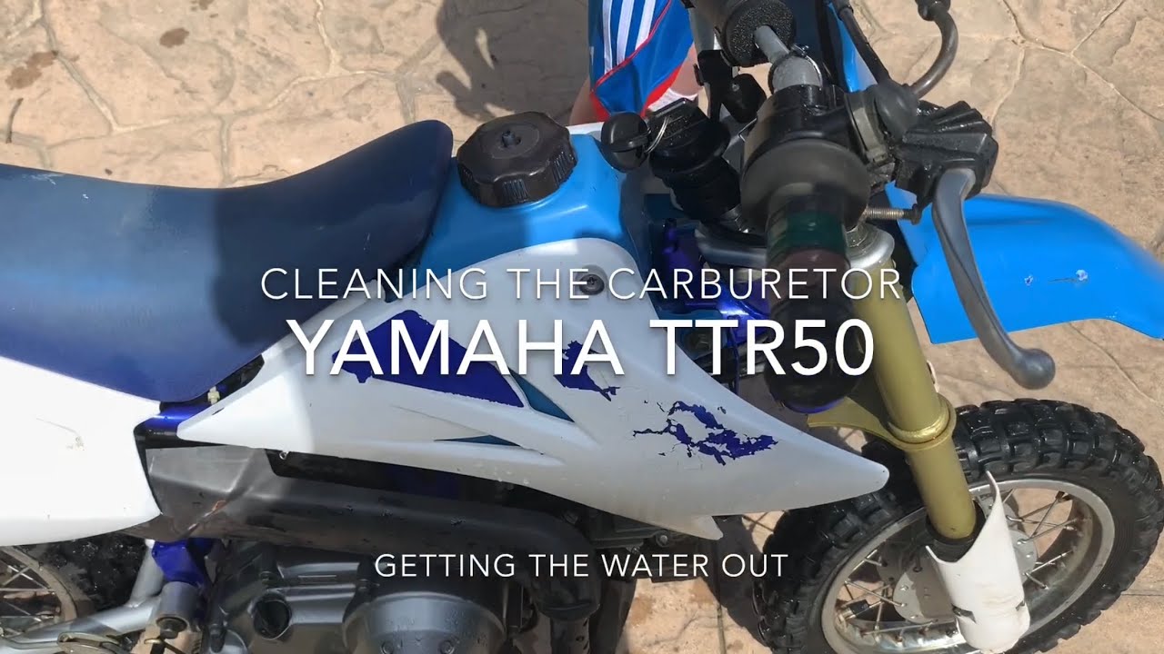 Yamaha TTR50 carburetor removal cleaning and reinstalling - YouTube