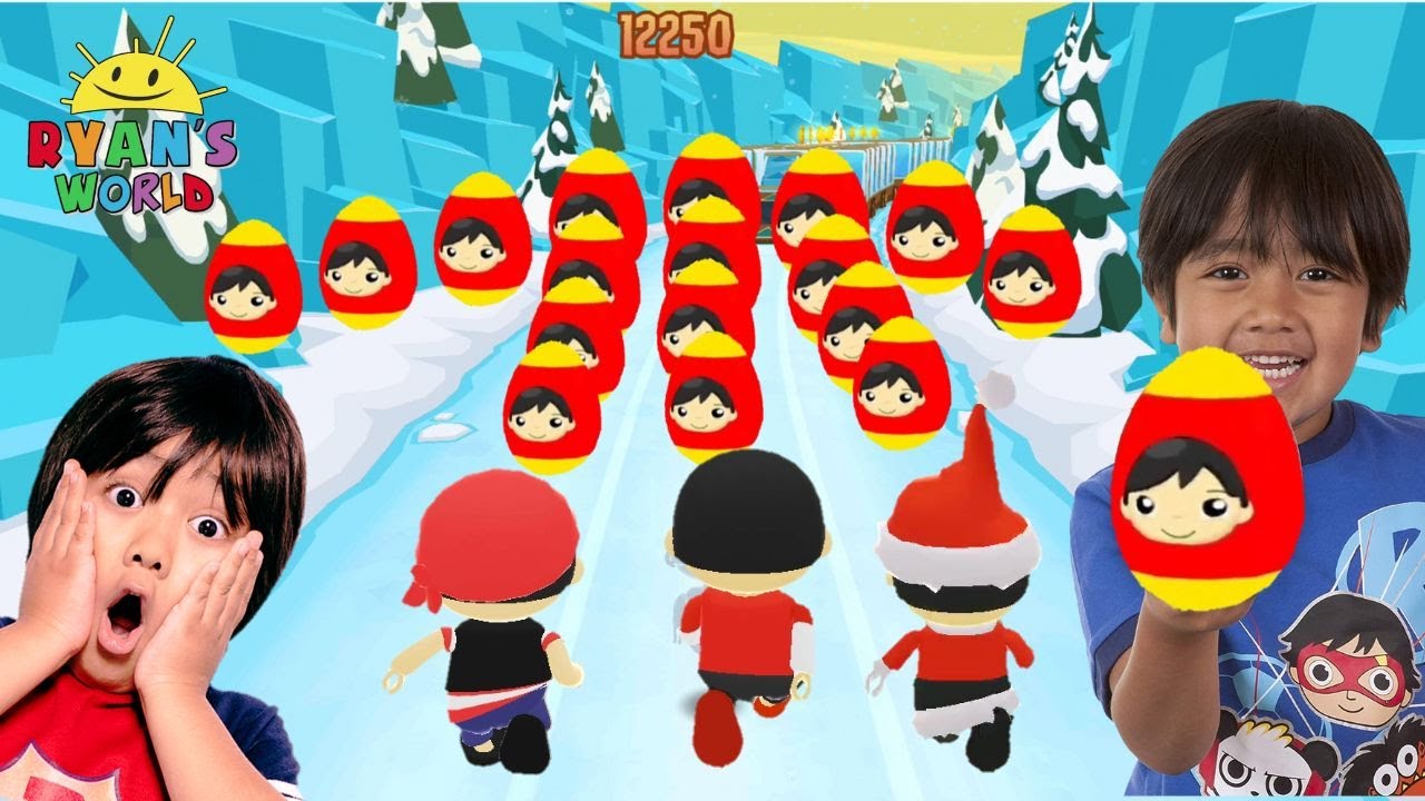 Tag with Ryan EGG SURPRISE - Red T-Shirt Ryan 🆚 Santa Ryan Christmas ...