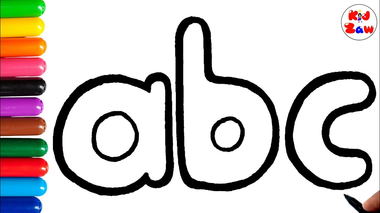 Learn abc Drawing and Coloring for Kids and Toddlers - How to Draw abc ...