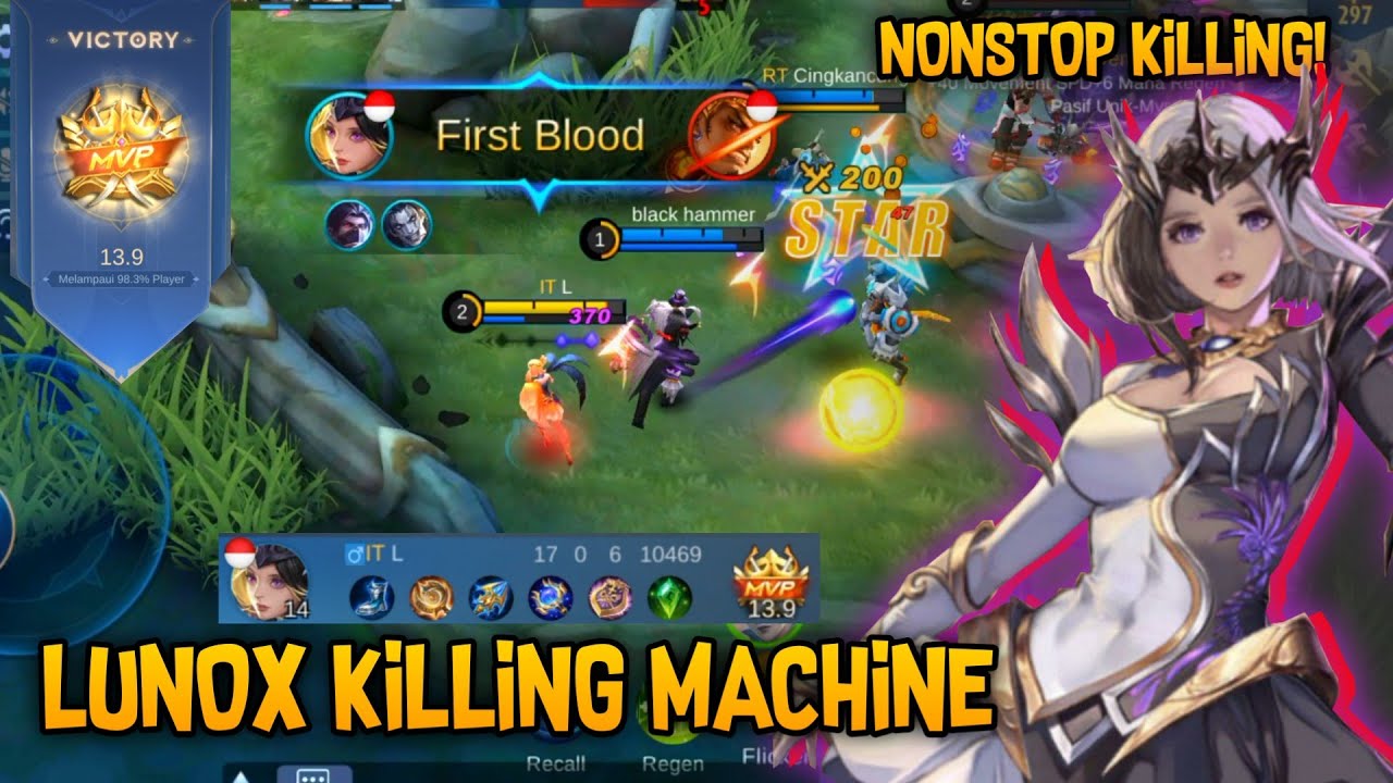 LUNOX GAMEPLAY | LUNOX BEST BUILD 2021 | LUNOX TOP GLOBAL - MOBILE ...