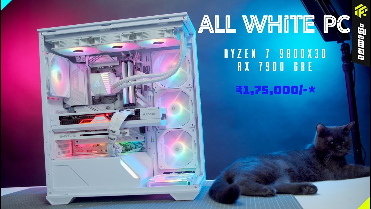 All White Gaming PC Build | TKF Syclone | 9800X3D + RX 7900GRE [Malayalam] @AMD - YouTube