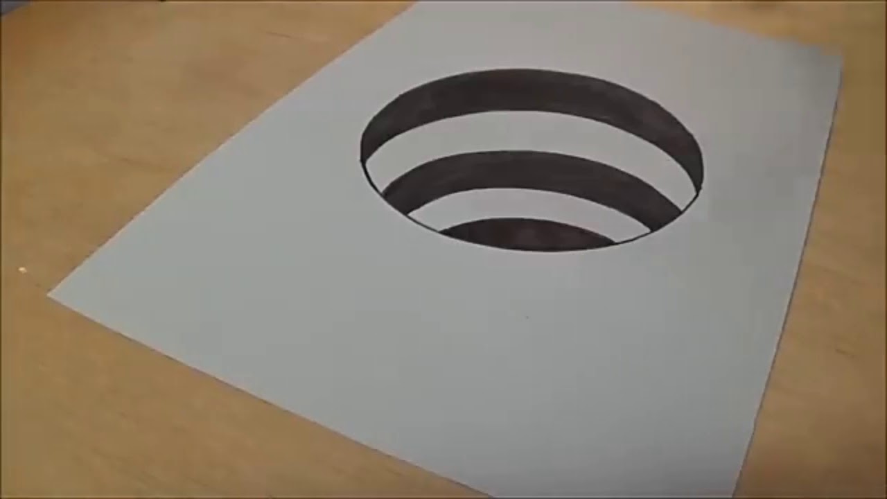 How to draw3d Hole - YouTube