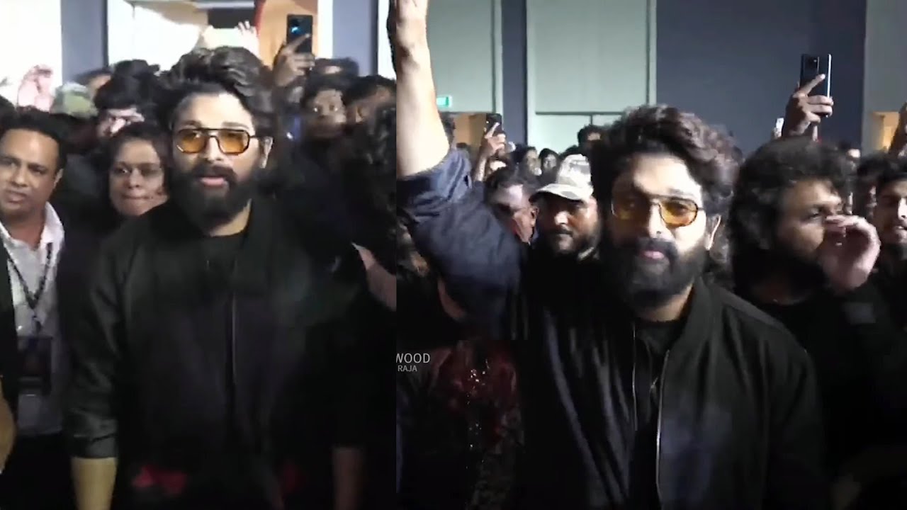 Allu Arjun Craze In Kerala | Allu Arjun STYLISH Entry at Pushpa Rules ...