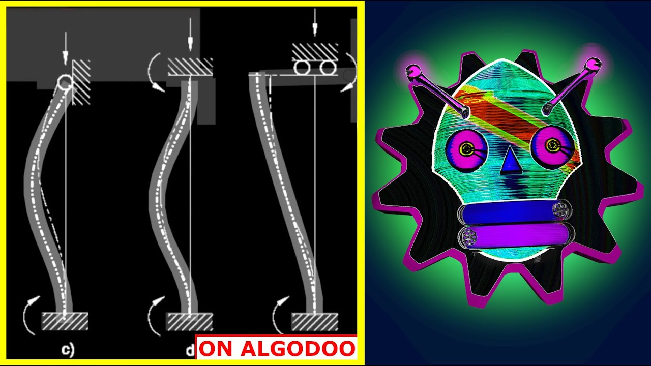ALGODOO MODEL OF DEFORMATION OF COLUMNS, DIFFERENT FIXINGS - YouTube