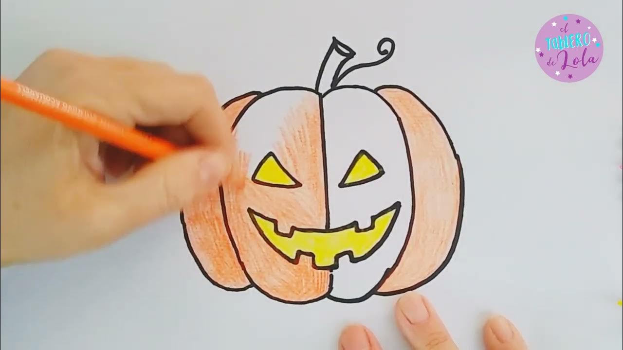 🎃 👻 🦇 CÓMO DIBUJAR UNA CALABAZA FÁCIL / HOW TO DRAW A EASY PUMPING 🎃 # ...