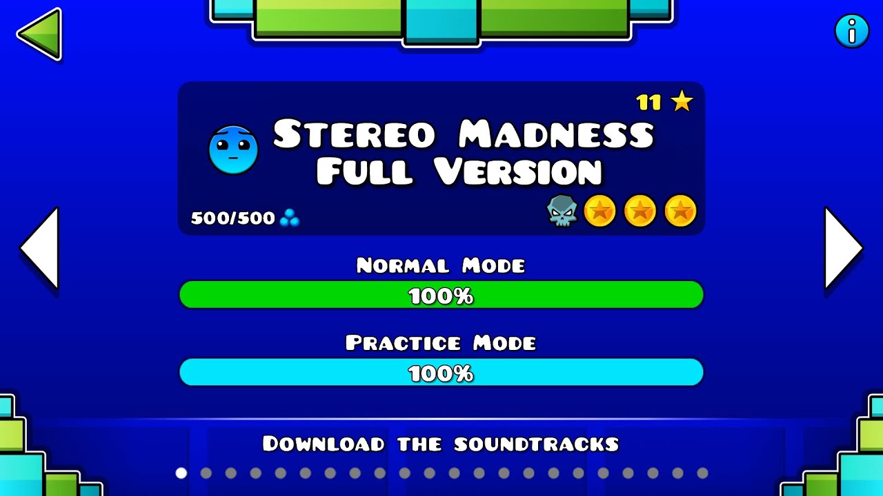 Stereo Madness FULL VERSION - Geometry Dash 2.11 - YouTube