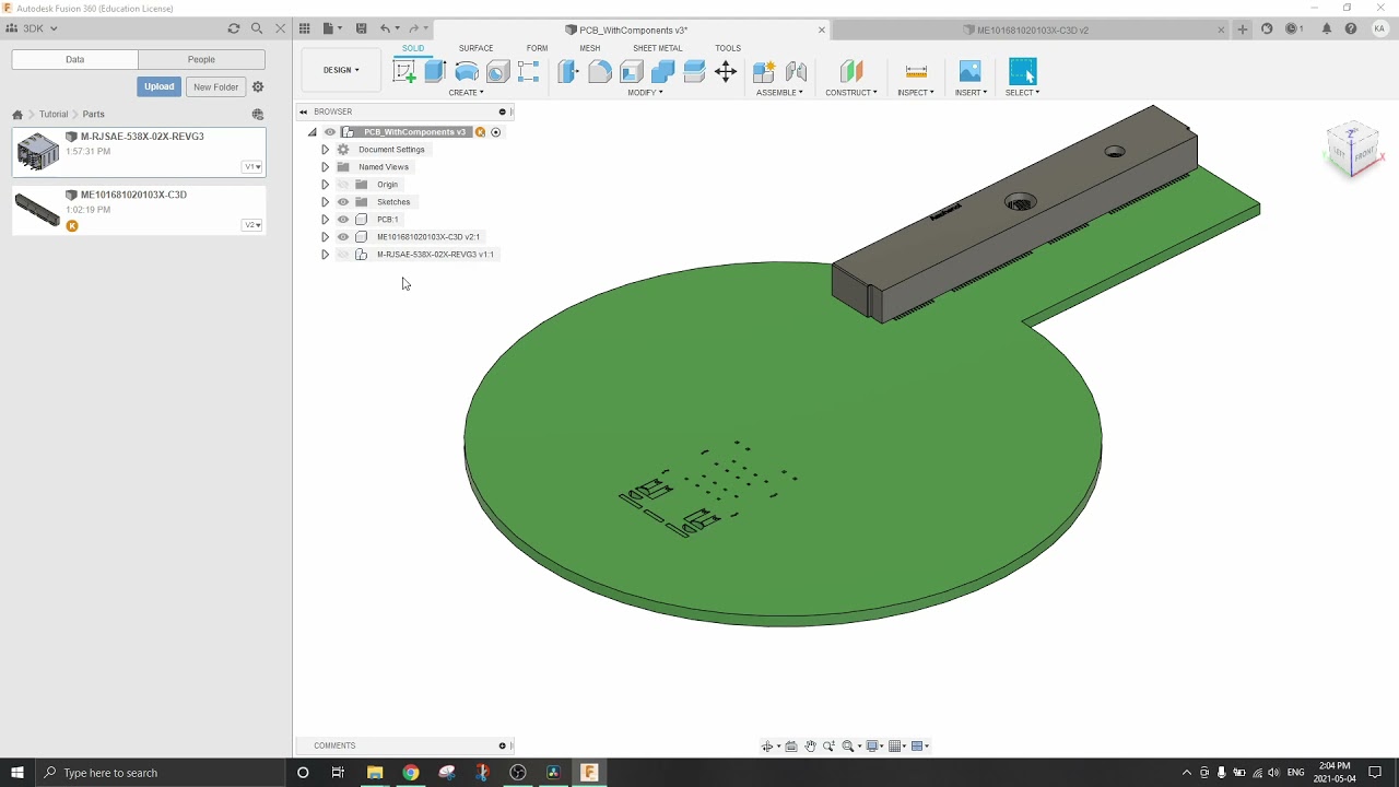 Fusion 360 + Altium Tutorial Part 2: Fixing Unstitched Step Files ...