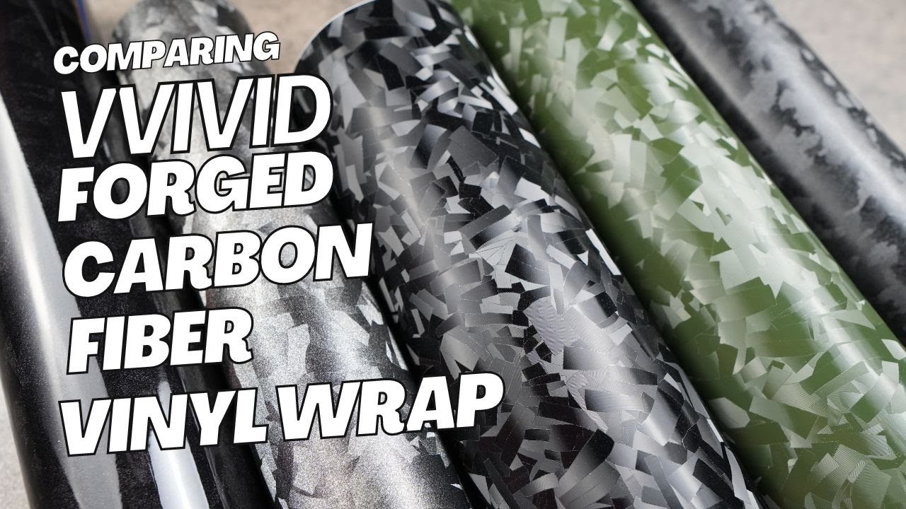 VVivid Forged Carbon Fiber Vinyl Wrap Comparison - YouTube