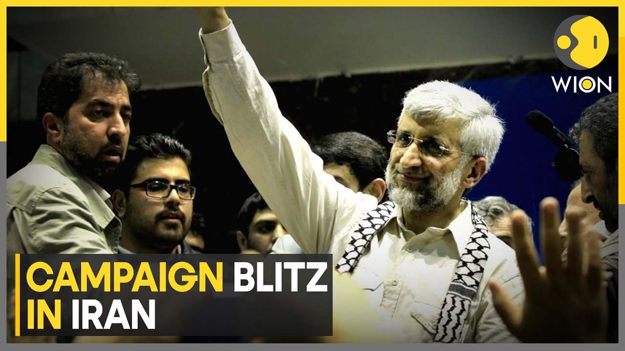 Iran: Campaign for 28 June Presidential poll, Saeed Jalili campaigns at Sharif University in ...