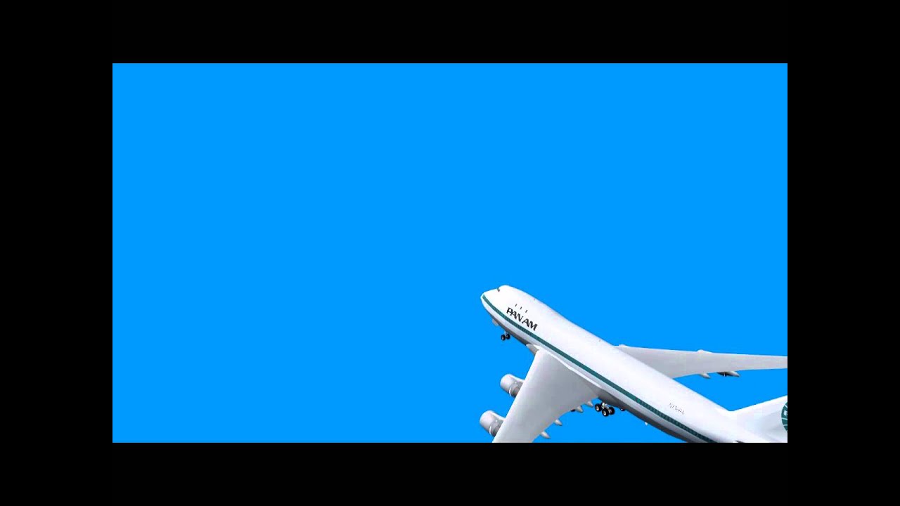 PAN AM in flight - blue screen effect - YouTube