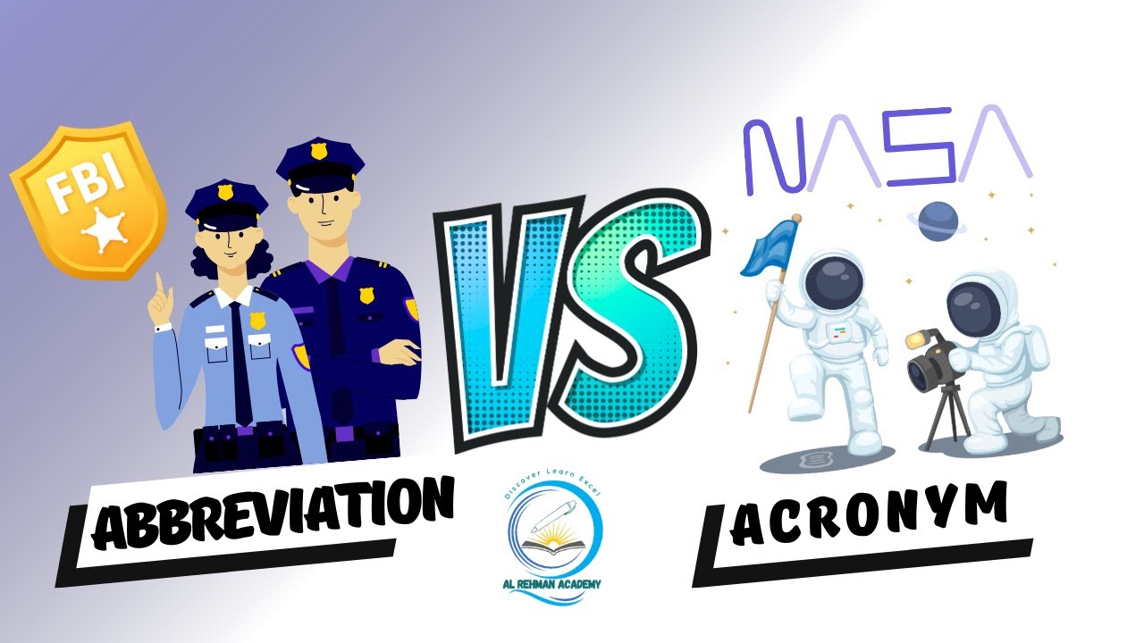 Abbreviation vs Acronym | Abbreviation & Acronym | Acronyms ...