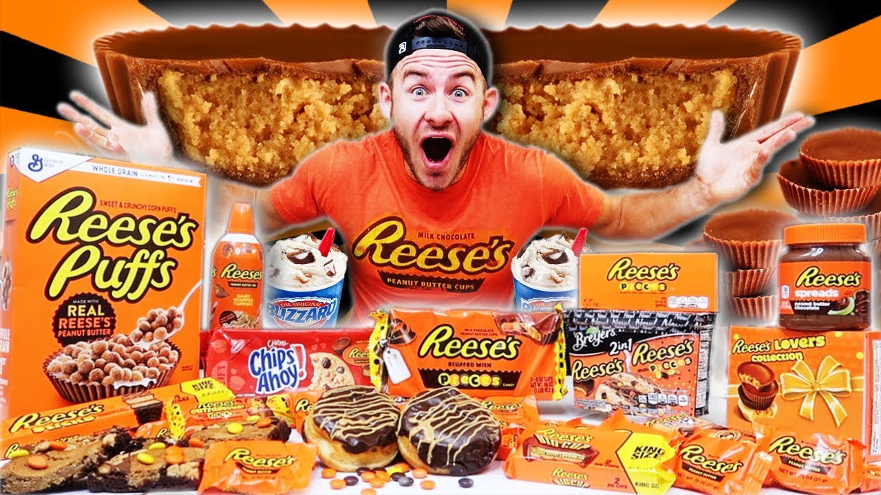 THE REESES OVERLOAD CHALLENGE! (18,000+ CALORIES) - YouTube